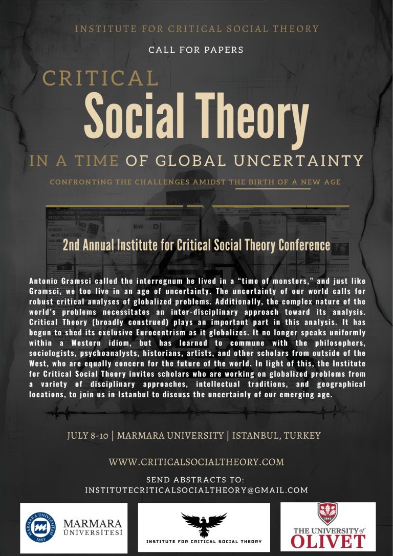 Institute for Critical Social Theory Conference in Istanbul, July 8-10 ...